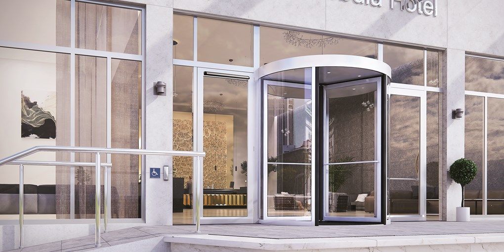 Puertas giratorias accionamiento eléctrico asistido, referencia RD100 ...