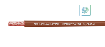 Cable AFUMEX Class 750 V (AS) H07Z1-K TYPE 2 (AS) Cca-s1b,d1,a1 1x25 ...
