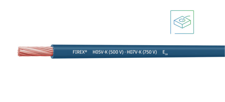 Cable FIREX H05V-K (500 V) - H07V-K (750 V) Eca 1x2,5 (AZUL) CAJA 100m ...