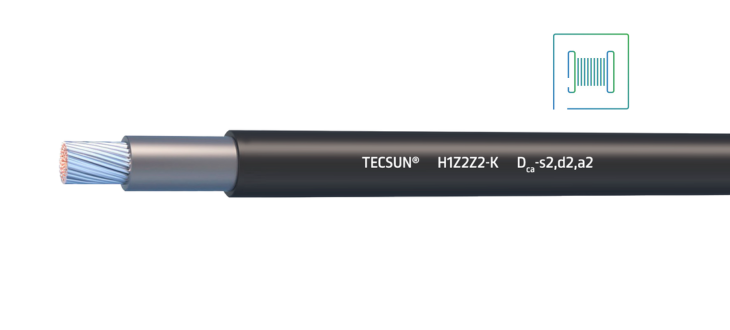 Cable TECSUN 1,8/1,8 kVdc H1Z2Z2-K Dca,s2,d2,a2 / Eca 1X10 (NEGRO ...