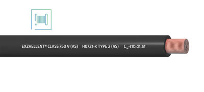 Cable EXZHELLENT Class 750 V (AS) H07Z1-K TYPE 2 (AS) Cca-s1b,d1,a1 ...