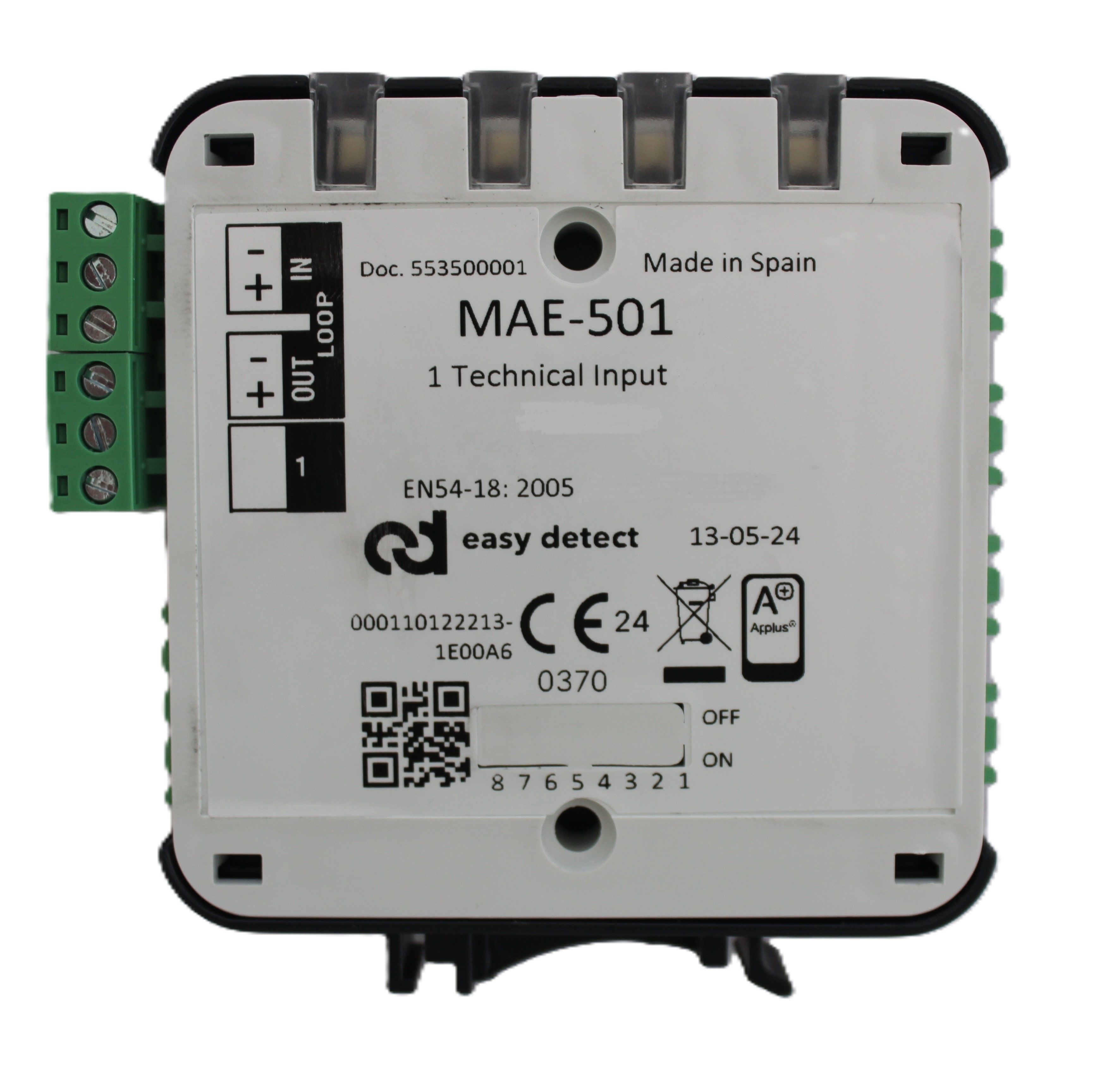 Módulo de entrada analógico, MAE-501 de Easy detect. 1 entrada ...