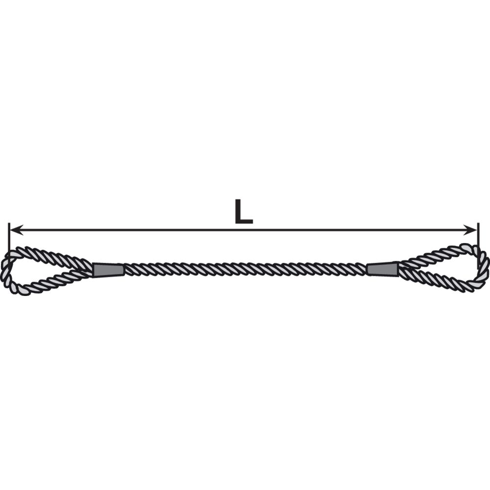 Eslinga cable de acero Modelo 1 de Cyesa. ø cable 3 a 59 mm - CABLES Y ...