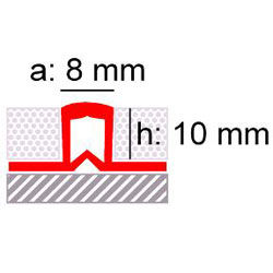 Junta de movimiento de PVC negro h: 10 mm. Long: 2, 5 m. - EMAC ...
